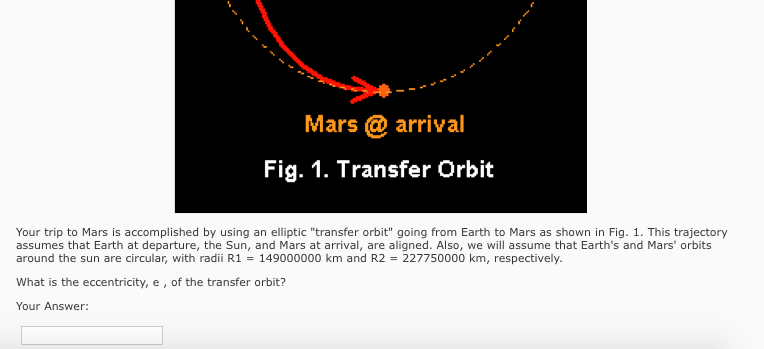 Solved Your trip to Mars is accomplished by using an | Chegg.com