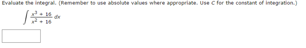 Solved Evaluate the integral. (Remember to use absolute | Chegg.com