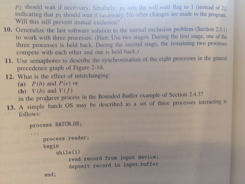 Operating systems and principles Bic and Shaw 1st | Chegg.com
