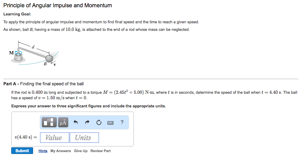 Solved Principle Of Angular Impulse And Momentum Learning 