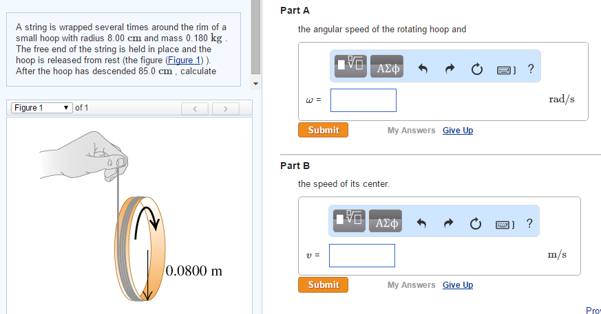 Solved A string is wrapped several times around the rim of a | Chegg.com