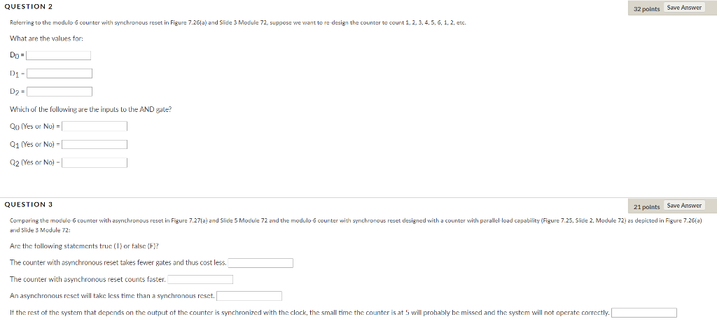 Solved Question 1 Referring To The Modulo 6 Counter With