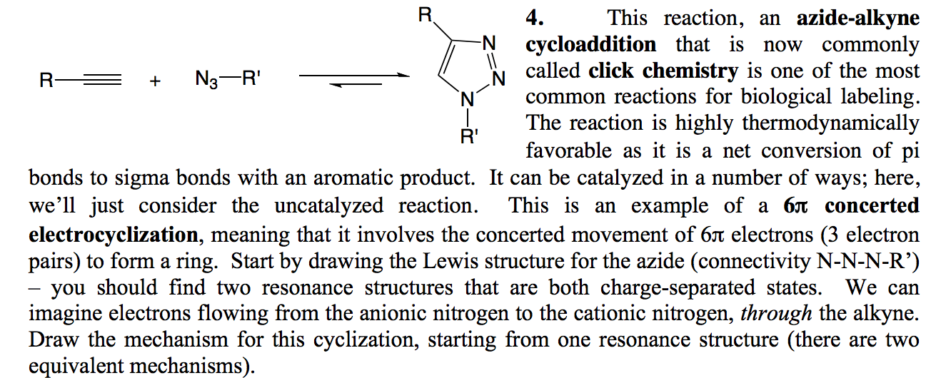 Solved This reaction, an azide-alkyne cycloaddition that is | Chegg.com