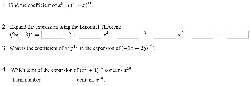 Solved Find the coefficient of x5 in (1 + x)11 Expand the | Chegg.com