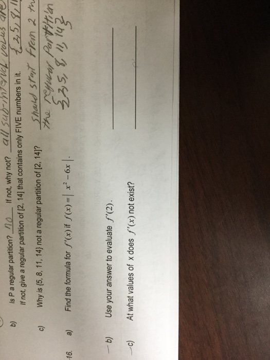 Solved Is P a regular partition? if not, why not? If not | Chegg.com