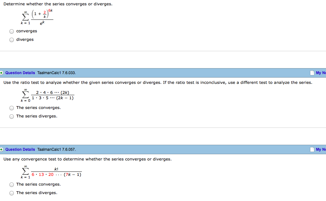 Solved Determine whether the series converges or diverges. | Chegg.com Solved Determine whether the series converges or diverges. | Chegg.com