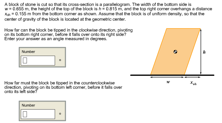 Solved A block of stone is cut so that its cross-section is | Chegg.com