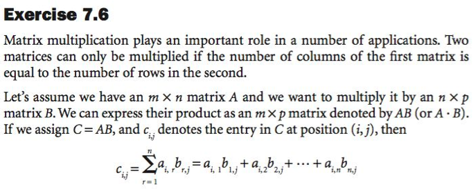 Solved Matrix multiplication plays an important role in | Chegg.com