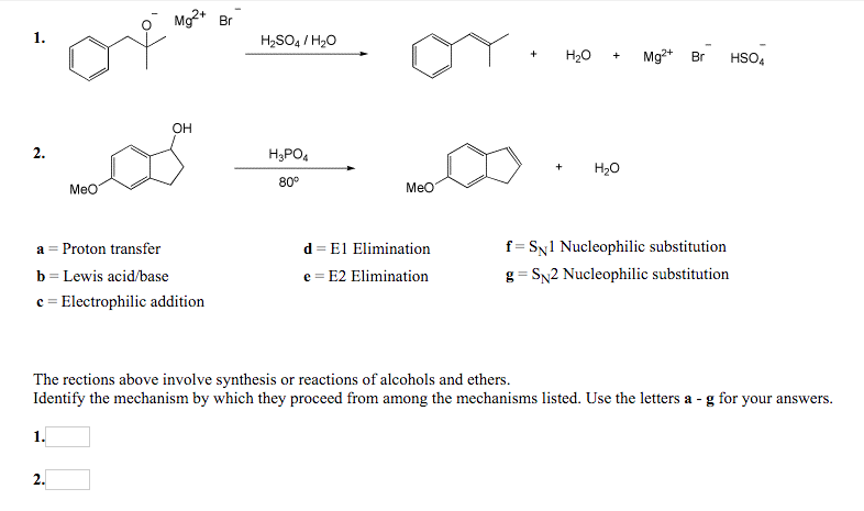 Solved H2S04/H20 H20Mg2 Br HSO4 OH 2. H3PO +H20 MeO 80° MeO | Chegg.com