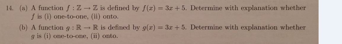 Solved A function f : Z rightarrow Z is defined by /(x) = 3x | Chegg.com