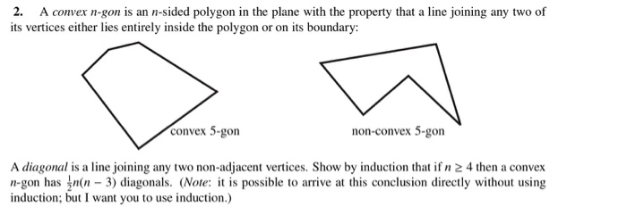 Solved A convex n-gon is an n-sided polygon in the plane | Chegg.com
