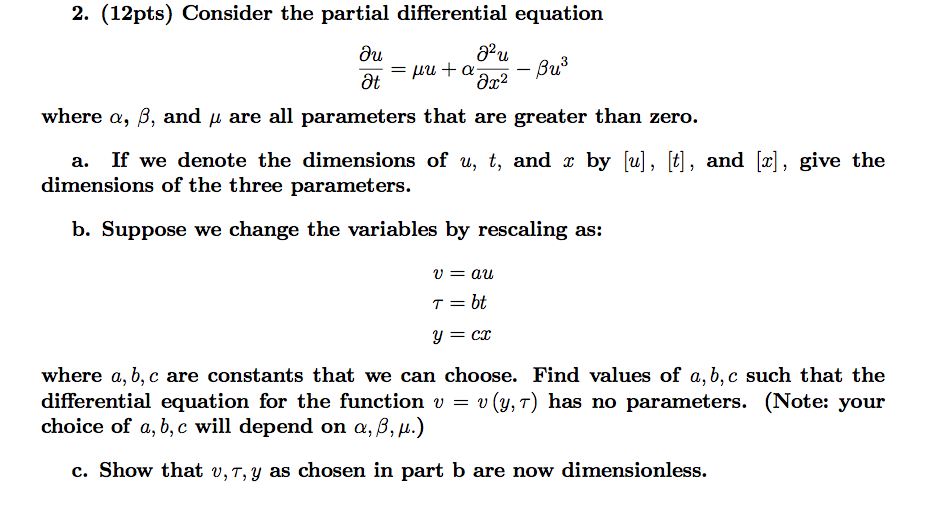 Consider the partial differential equation u/t= | Chegg.com