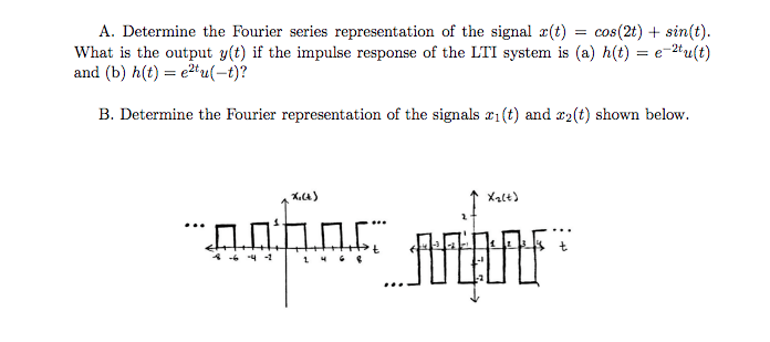 Solved Determine The Fourier Series Representation Of The