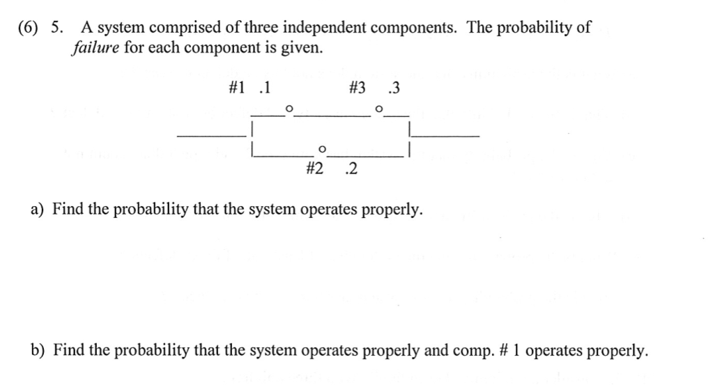 Solved A system comprised of three independent components. | Chegg.com