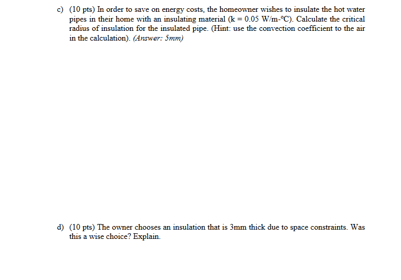 Solved Problem 4 (50 points Consider a 2mm thick uninsulated | Chegg.com