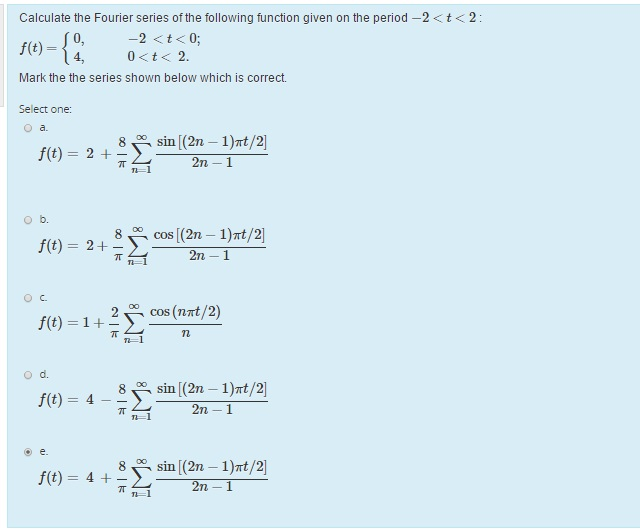 Solved Calculate the Fourier series of the following | Chegg.com