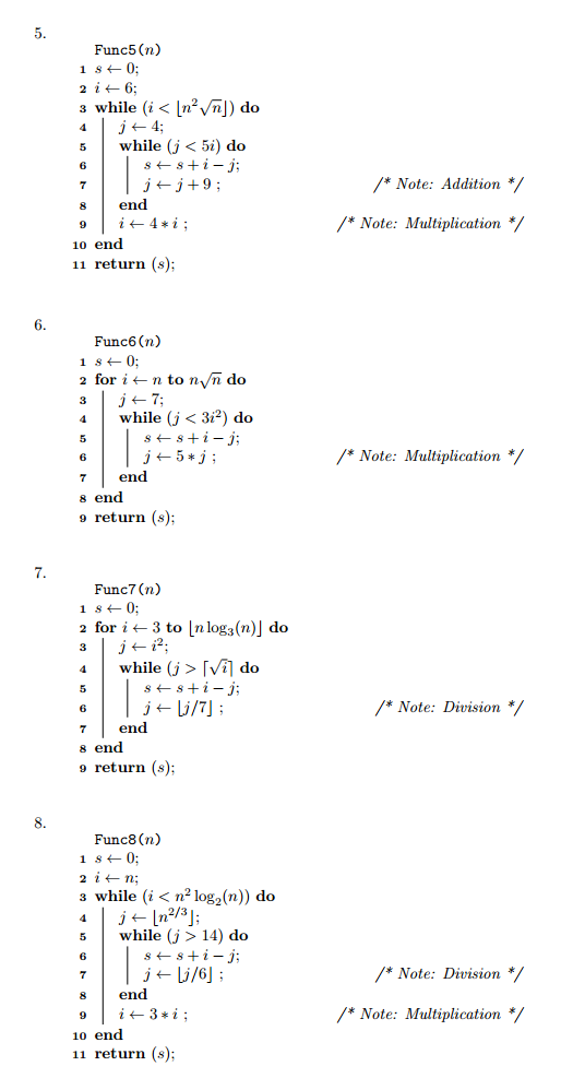 Solved Give the asymptotic running time of each the | Chegg.com