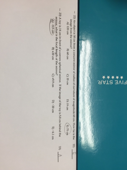 Solved An object is 50 cm from a concave mirror of radius of | Chegg.com