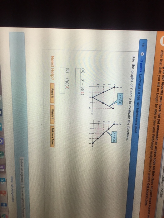 Solved Use the graphs of f and g to evaluate the functions. | Chegg.com