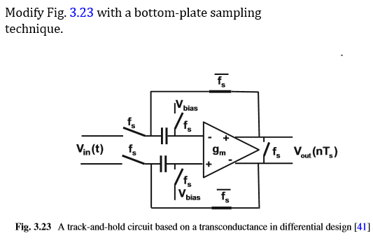 Solved Modify Fig. 3.23 with a bottom-plate sampling | Chegg.com