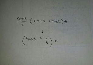 Solved given the equation above, is it equivalent to (tan(t) | Chegg.com