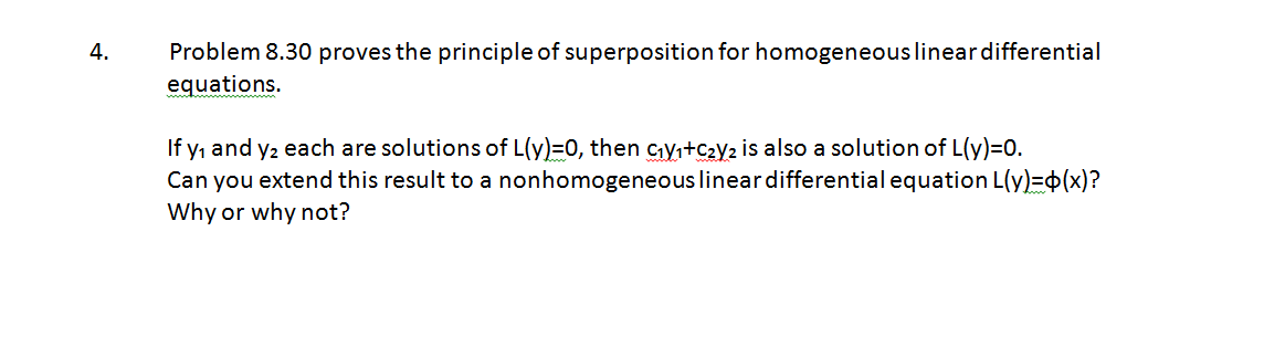 Solved Problem 8.30 proves the principle of superposition | Chegg.com