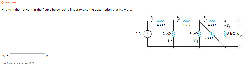 Solved Find V0in the network in the figure below using | Chegg.com