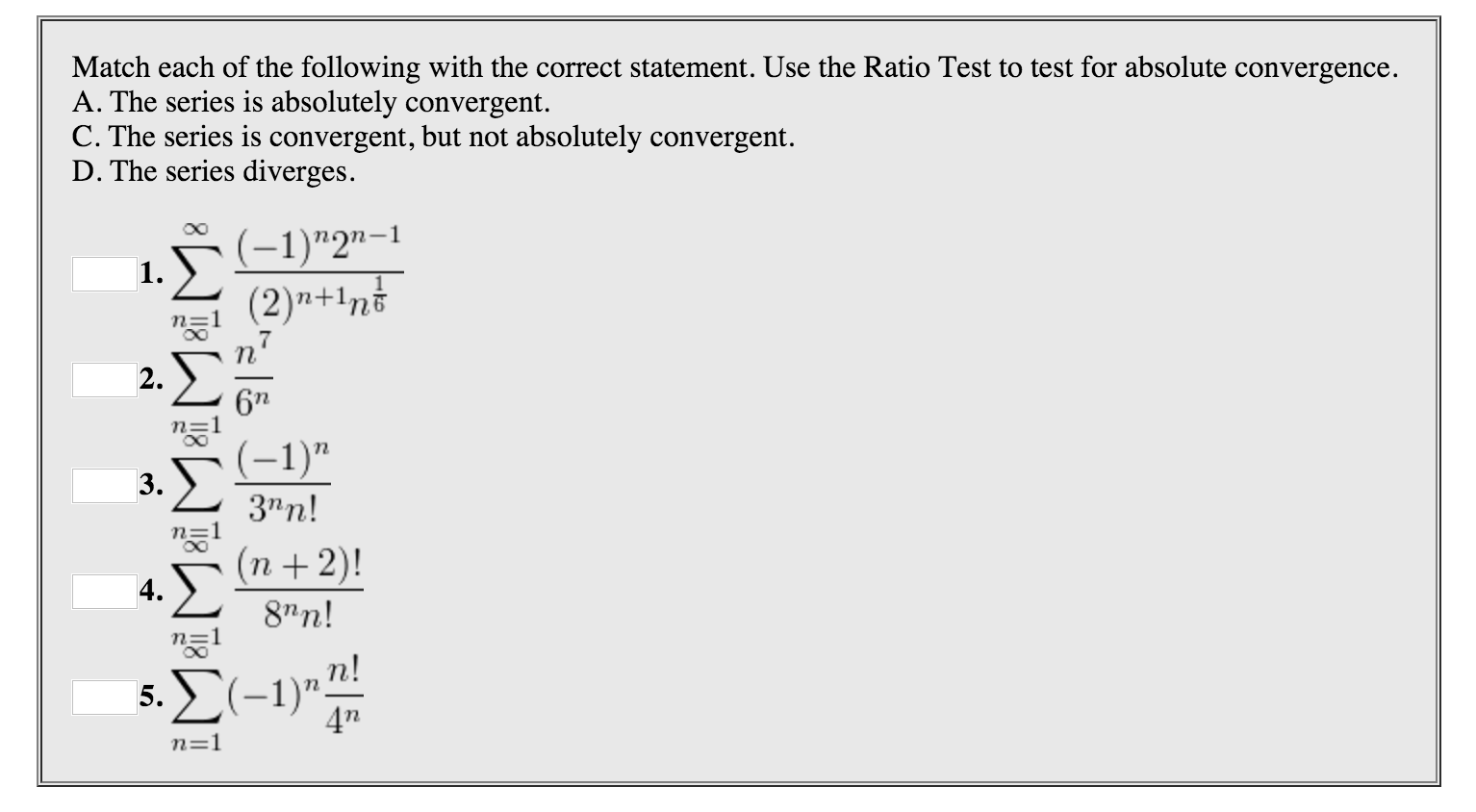 Solved Match each of the following with the correct | Chegg.com