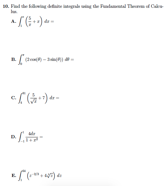 Solved Find the following definite integrals using the | Chegg.com