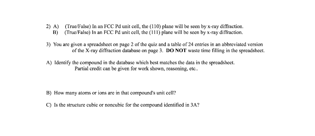 Solved In an FCC Pd unit cell, the (110) plane will be seen | Chegg.com