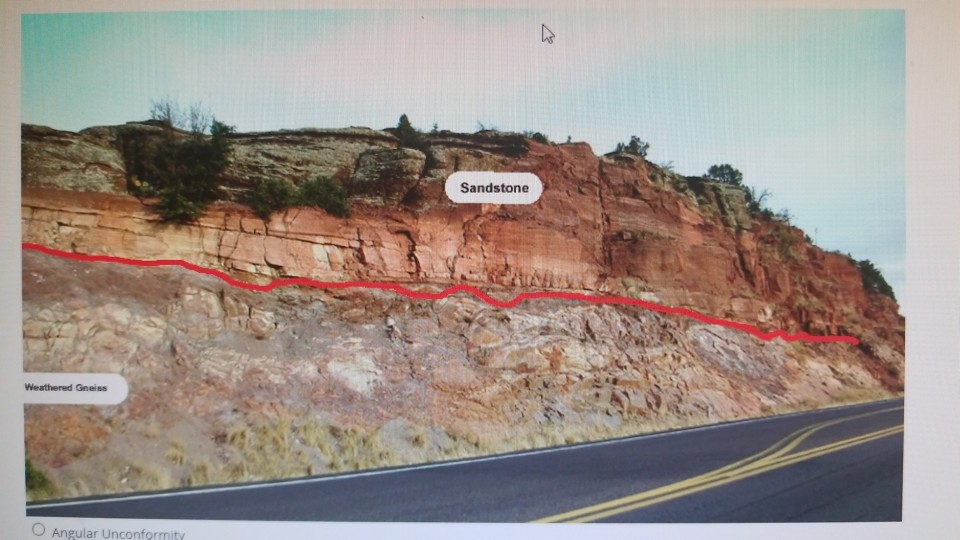 Solved QUESTION 7 These rocks are along a road cut just | Chegg.com