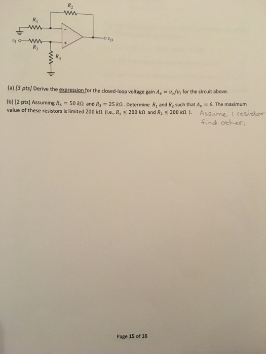 Solved Derive the expression for the closed-loop voltage | Chegg.com