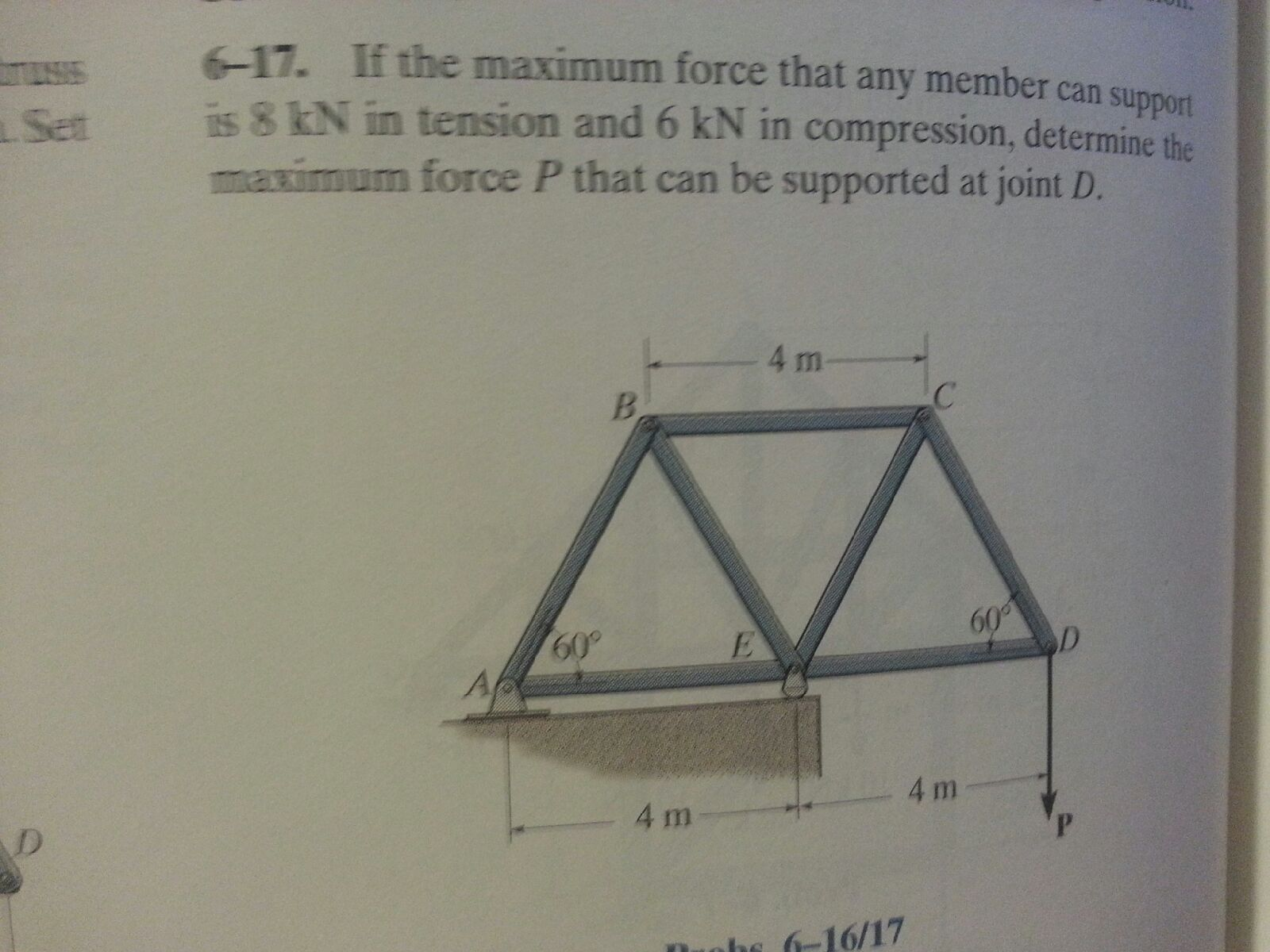 Solved If The Maximum Force That Any Member Can Support Is 8