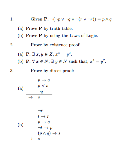 Solved Given P: ­(­p V ­q V ­(r V ­r)) = p q Prove P by | Chegg.com