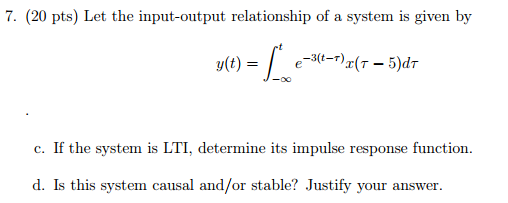 Solved Determine whether each of the following LTI systems | Chegg.com
