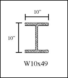 Solved Show hand calcualtion of the AISC shape W10 x 49. | Chegg.com