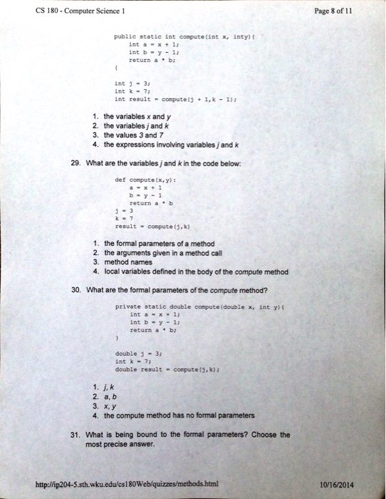 Solved What Is The Signature Of This Method What Is The 