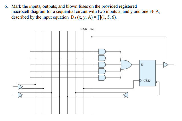 Solved Mark the inputs, outputs, and blown fuses on the | Chegg.com