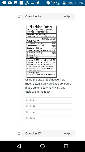 Solved https://psu.instructure.com/c 17 Question 12 0.5 pts | Chegg.com