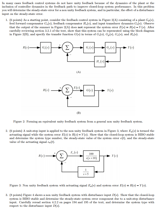 Solved In many cases feedback control systems do not have | Chegg.com