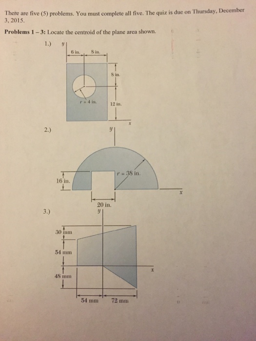 Solved Locate the centroid of the plane area shown. | Chegg.com
