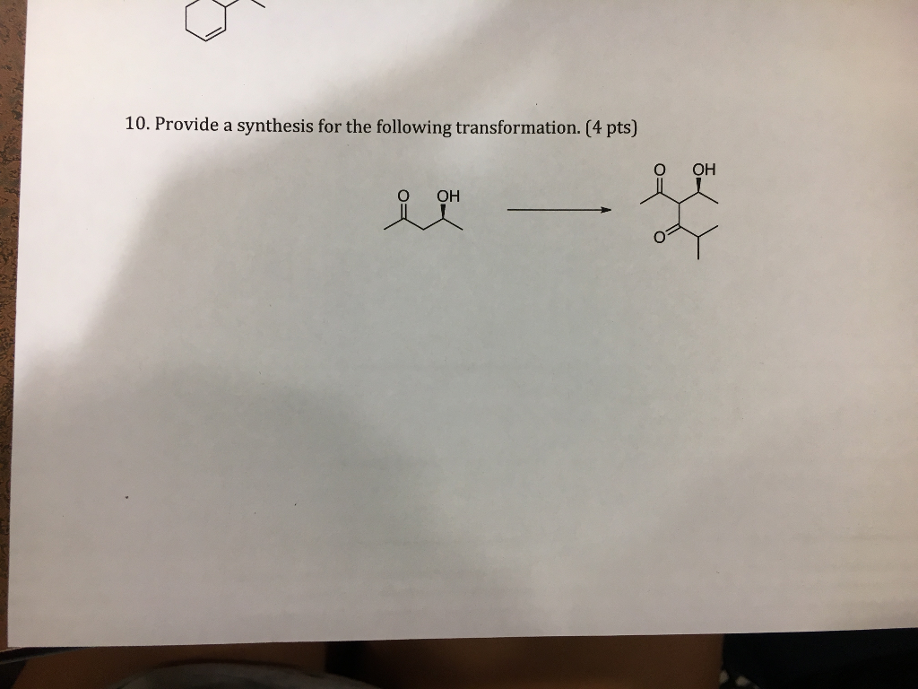 Solved Provide a synthesis for the following transformation. | Chegg.com Solved Provide a synthesis for the following transformation. | Chegg.com