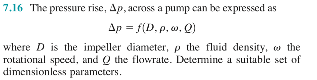 Solved 7.16 The pressure rise, Ap, across a pump can be | Chegg.com