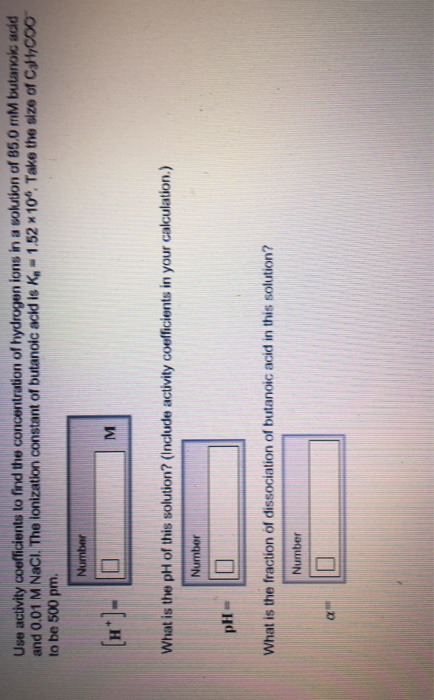 Solved Use activity coefficients to find the concentration | Chegg.com