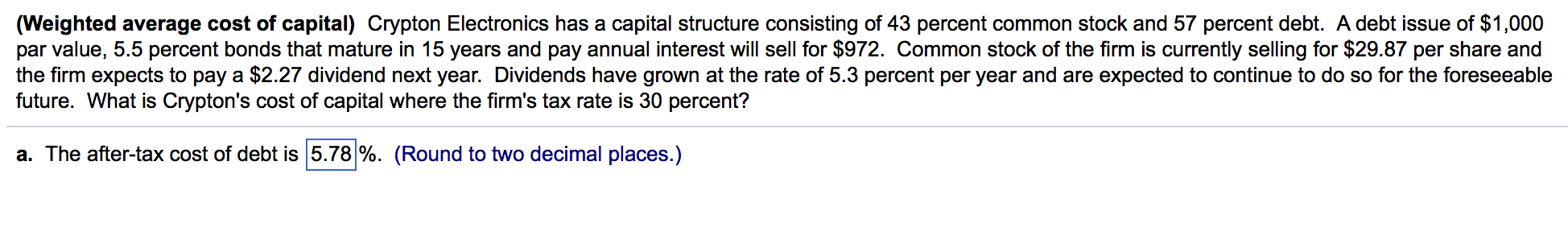 Solved Crypton Electronics has a capital structure | Chegg.com