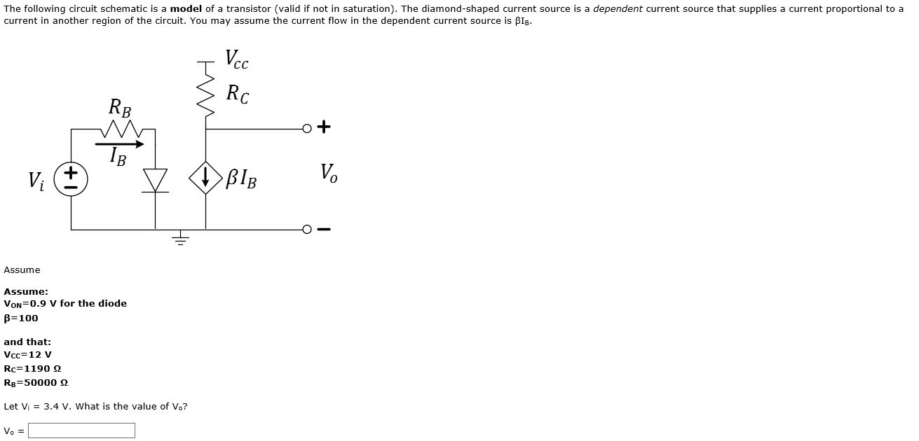 Solved The following circuit schematic is a model of a | Chegg.com