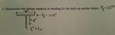 Solved Determine the design capacity in bending for the | Chegg.com