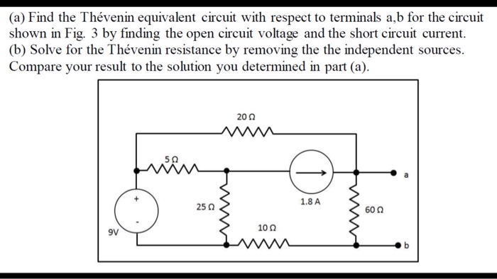 Solved (a) Find the Th venin equivalent circuit with respect | Chegg.com