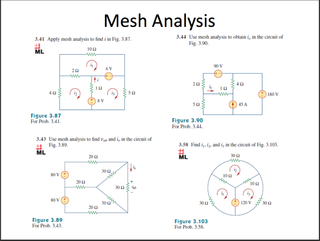 Solved Mesh Analysis 3.41 Apply mesh analysis to find i in | Chegg.com Solved Mesh Analysis 3.41 Apply mesh analysis to find i in | Chegg.com