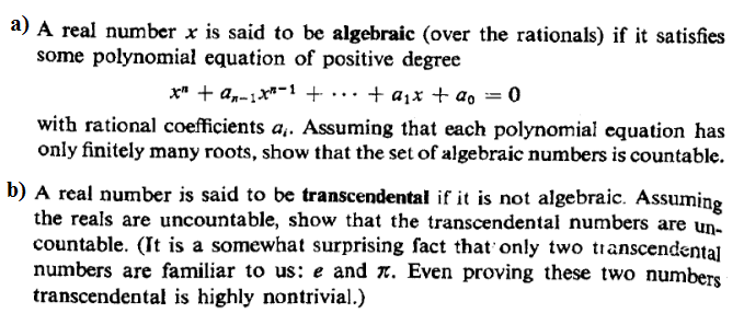 Solved A real number x is used to be algebraic ( over the | Chegg.com